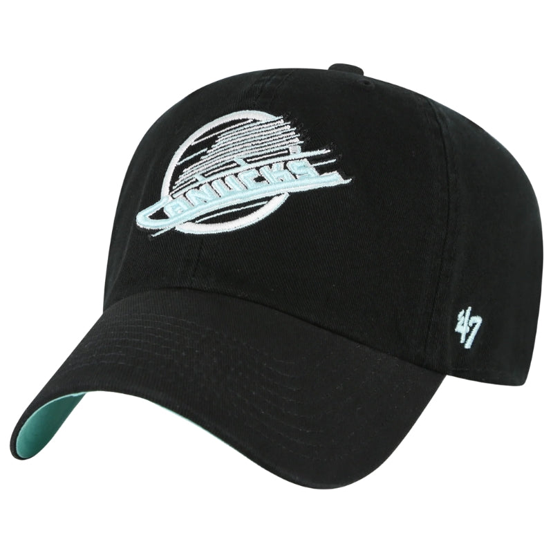 '47 Brand NHL Black Mint Double Under Clean Up Cap - Vancouver Canucks ...