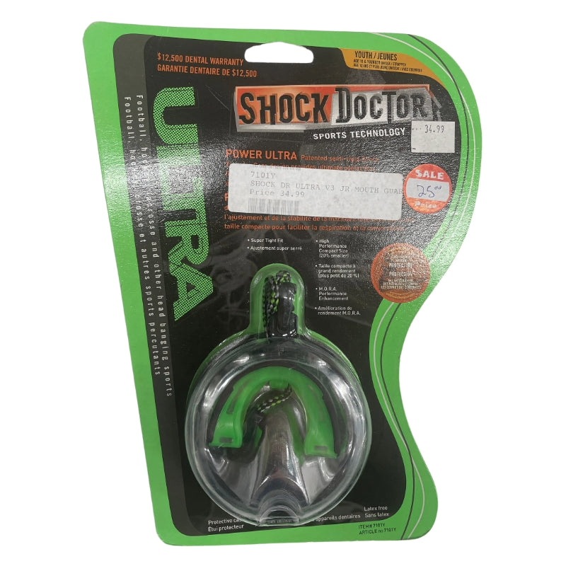Shock Doctor Power Ultra V3 Strapped Mouthguard - Youth – Time Out ...